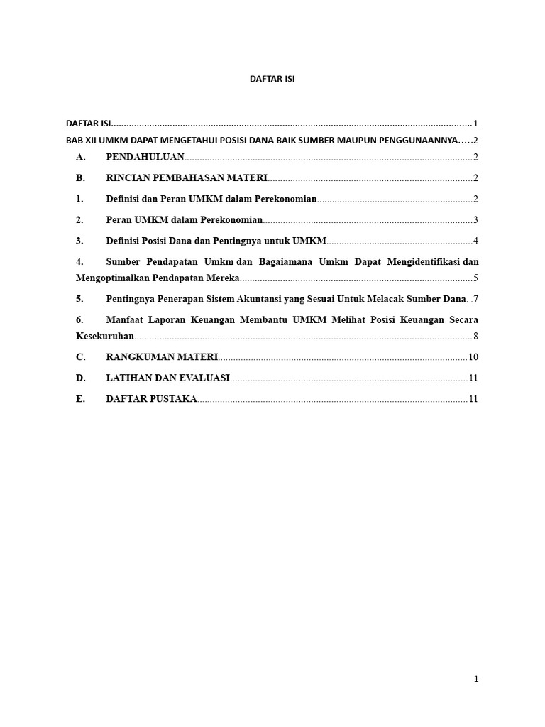 Bab 12 Umkm Dapat Mengetahui Posisi Dana Baik Sumber Maupun Penggunaannya | PDF | Hukum