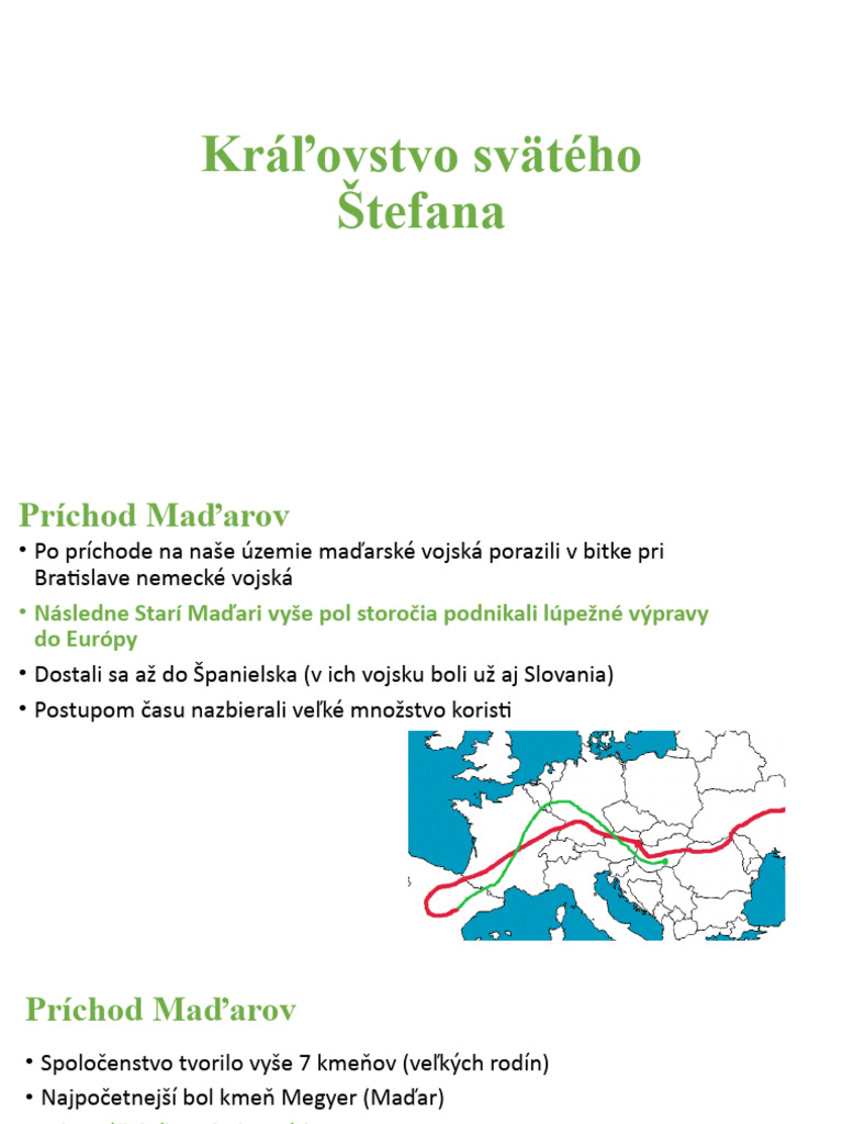Å Tefan I. A Vznik Uhorska | PDF