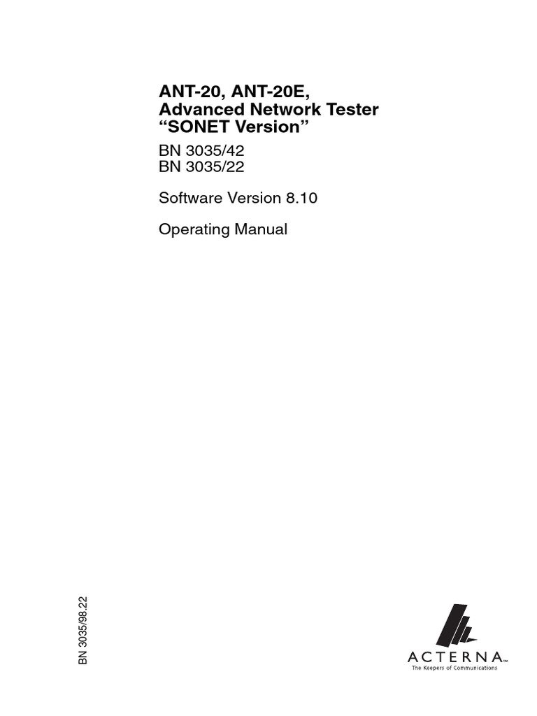 SONET-Operating Manual | PDF | Computing | Computer Engineering