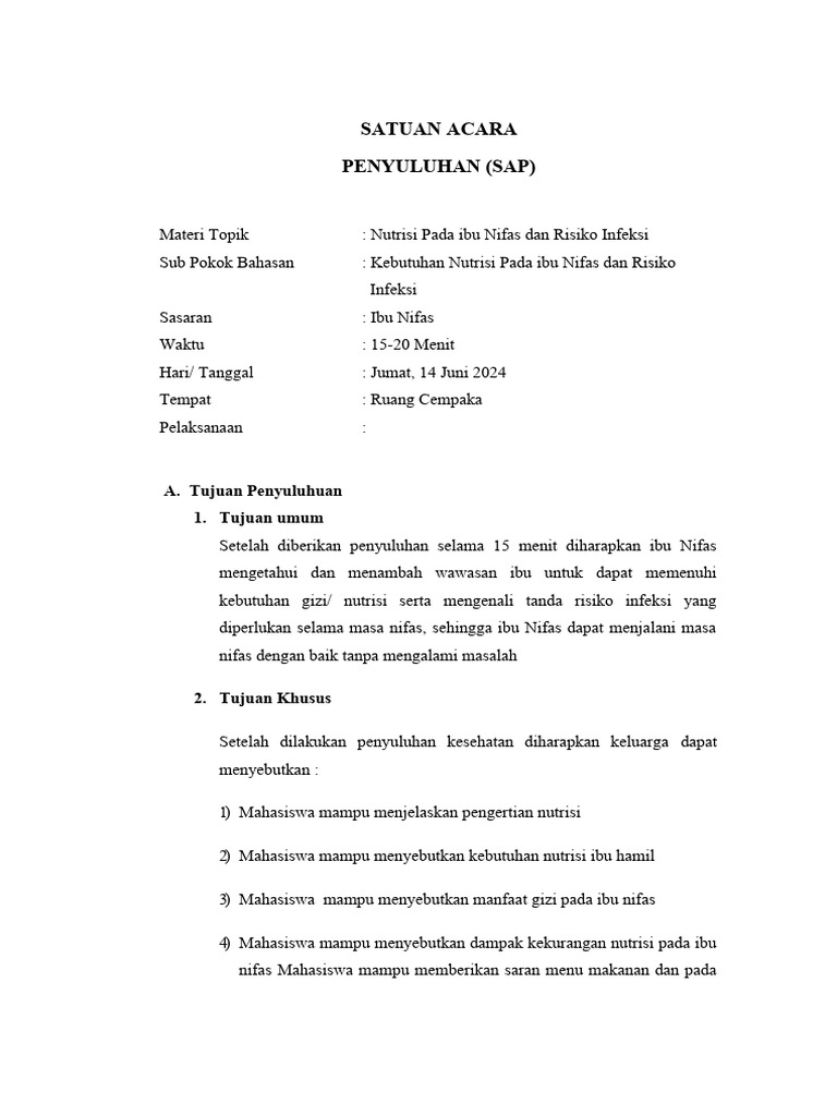 SAP PENDKES CEMPAKA (1) (AutoRecovered) | PDF