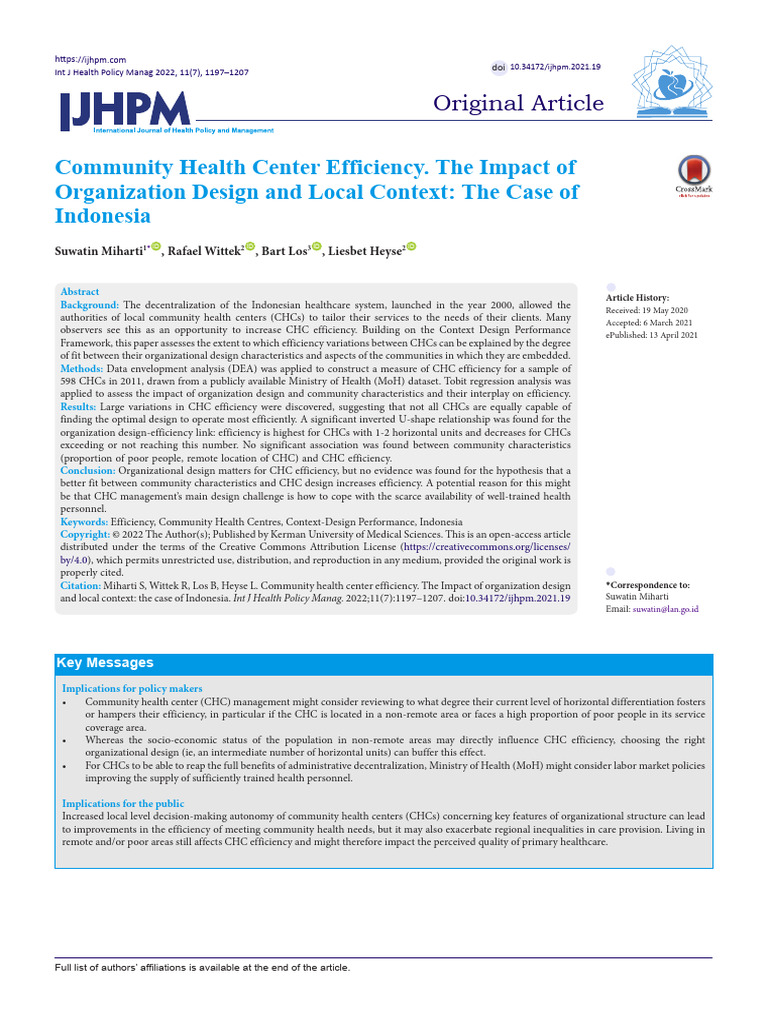 Jurnal Lora | Download Free PDF | Regression Analysis | Health Care