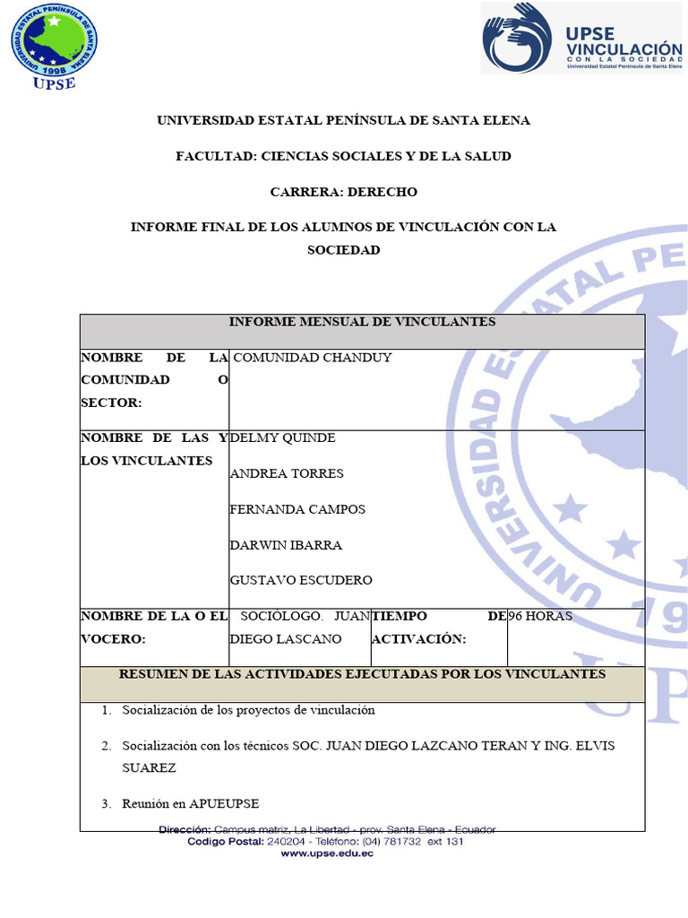 Modelo de Informe Grupal | PDF | Ciencias sociales