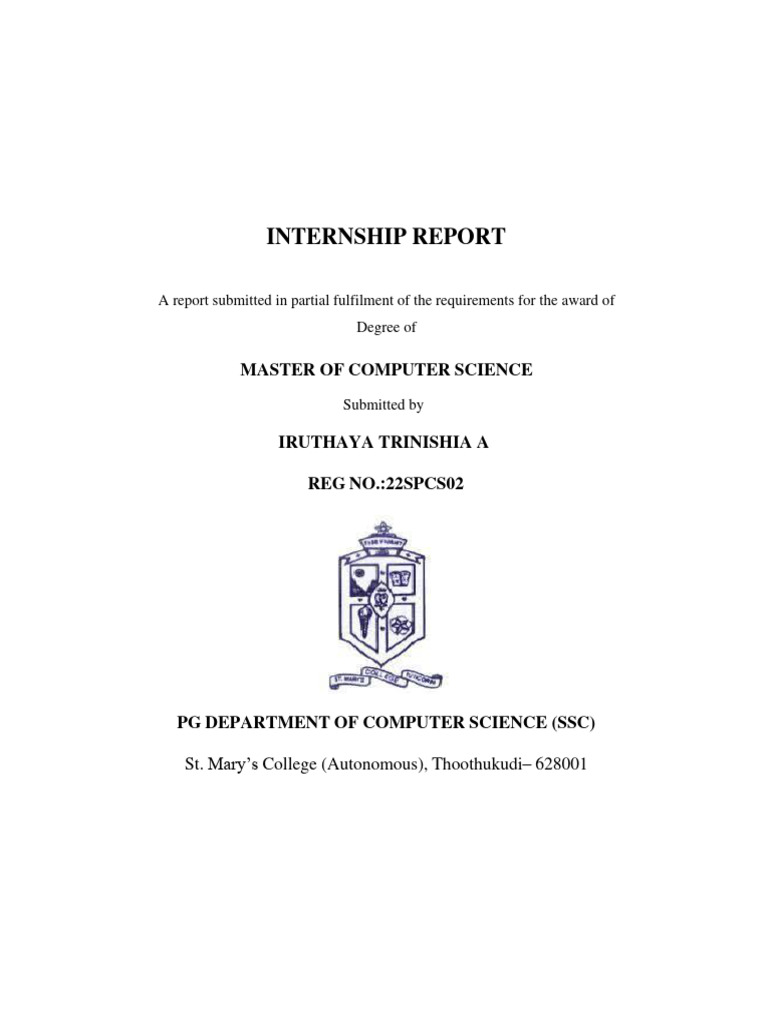 Internship Report Trini | PDF | Graphical User Interfaces | Machine ...