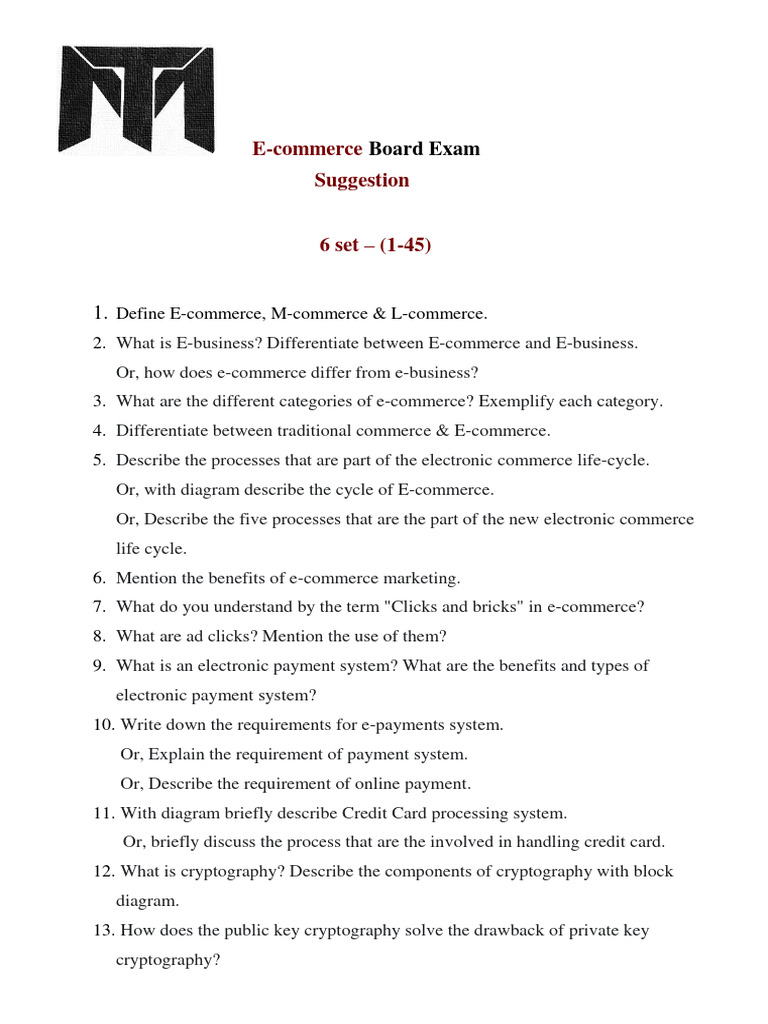 E-commerce Suggestion | PDF | E Commerce | Electronic Business