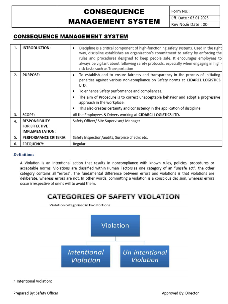 Consequence Management System Pdf Safety Disciplines