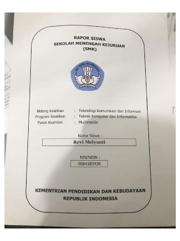 Rapot Kelas 10 | PDF