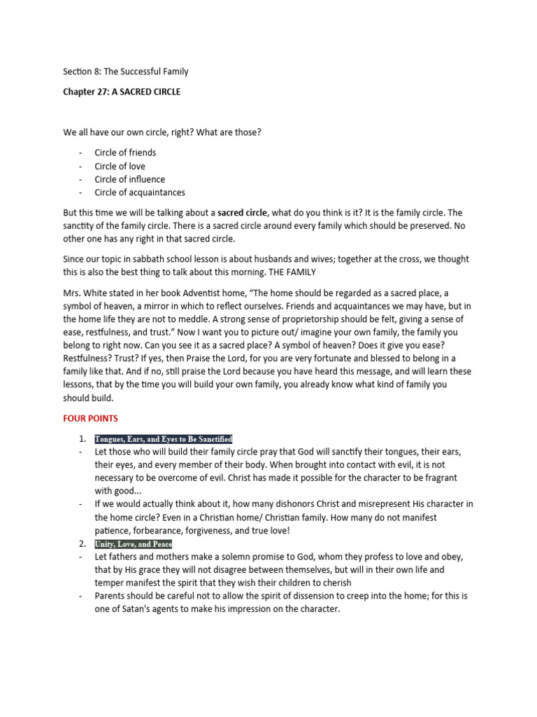 A Sacred Circle - Promotional Talk | PDF | Patience | Jesus