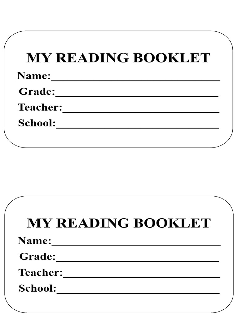 My Reading Booklet | PDF