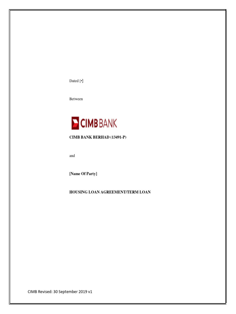 Facility Agreement rm500k and Below Eng | PDF | Loans | Interest