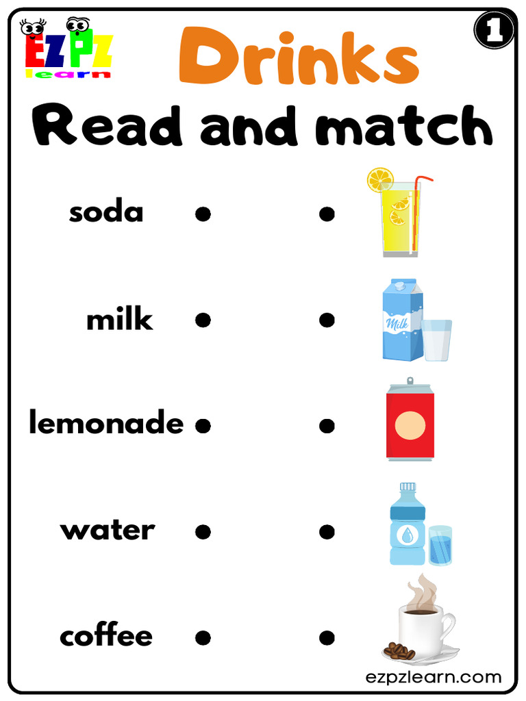 1 Drinks Read and Match | PDF