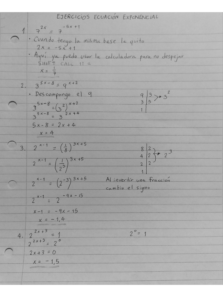 Ejercicios F Exp | PDF