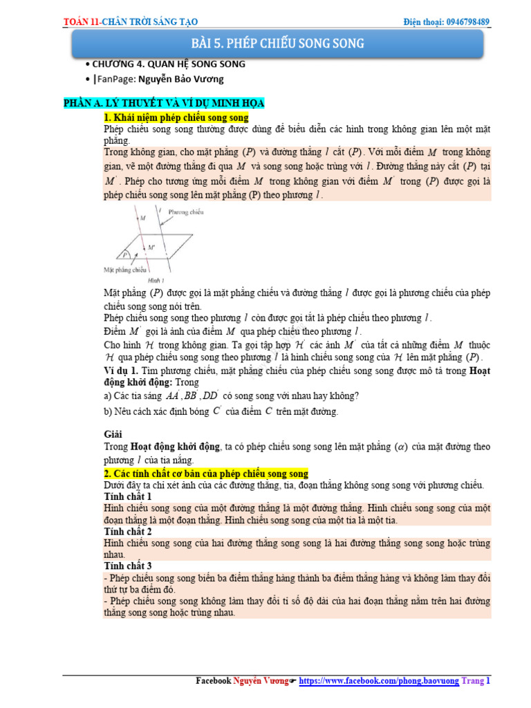 Bai 5 Phep Chieu Song Song CH | PDF