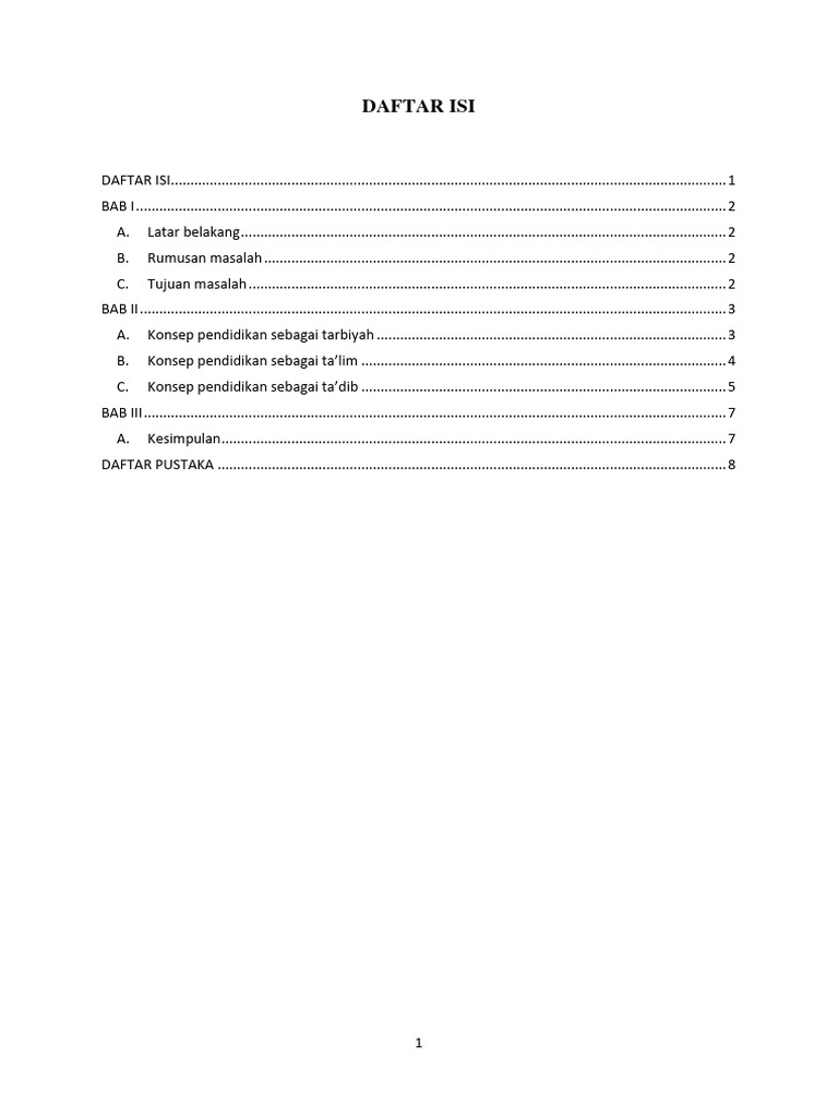 Konsep Pendidikan Islam: Tarbiyah, Ta'lim, Ta'dib | PDF | Agama ...