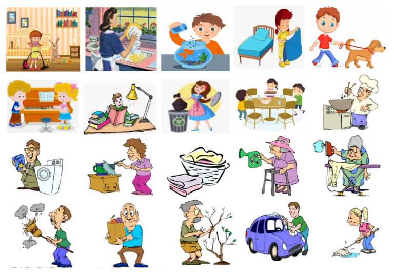 Household Chores Pictures | PDF