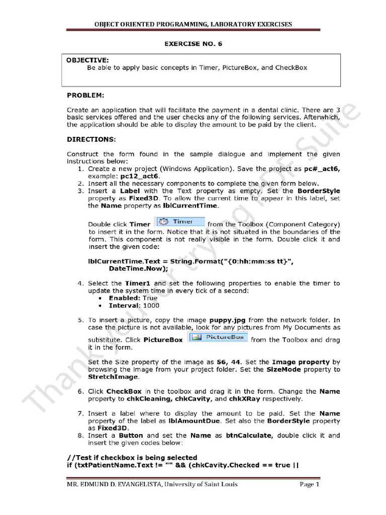 Laboratory Exercises in Visual CSharp - Lab6 To Lab8 | PDF