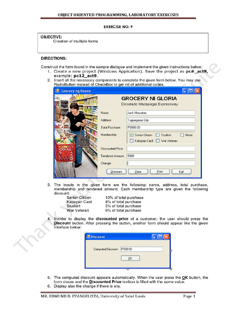 Laboratory Exercises in Visual CSharp - Lab9 To Lab13 | PDF