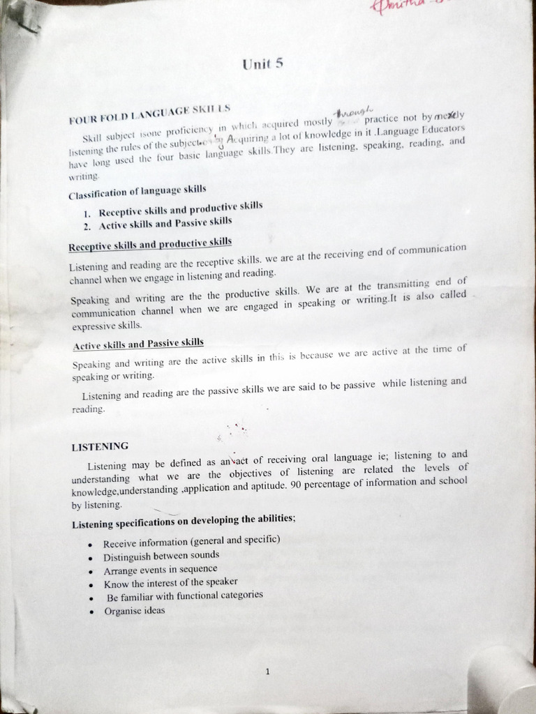 1st_sem_English_Unit_5&6 B Ed | PDF