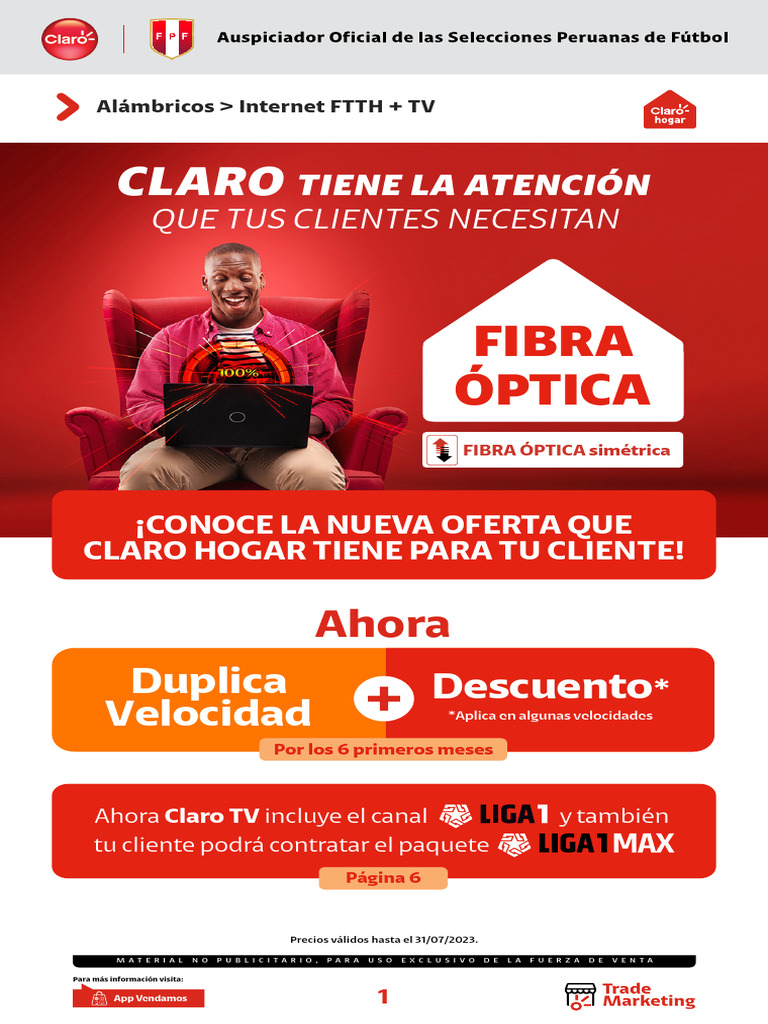 Nuevas Tarifas FTTH y Claro TV | PDF | Aplicación movil | Internet