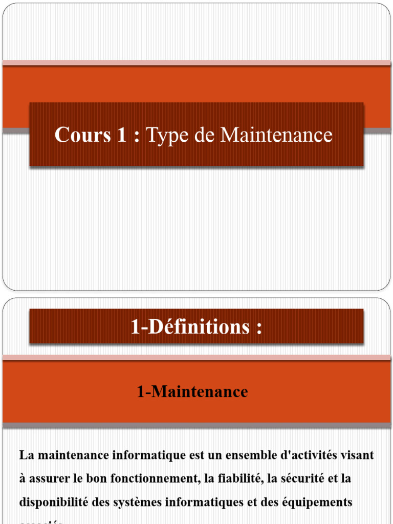 Cours Maintenance | PDF | Informatique | Sécurité