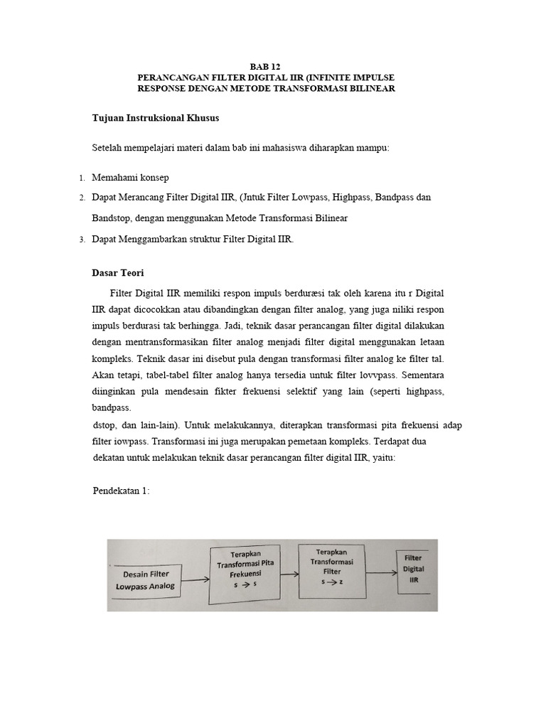 Bab 12 Pengolahan Sinyal | PDF