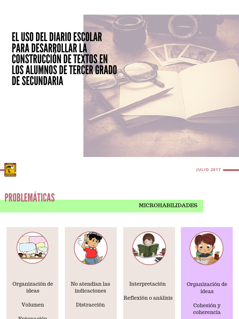 Diario Escolar para Mejorar Escritura | PDF | Aprendizaje | Escritura