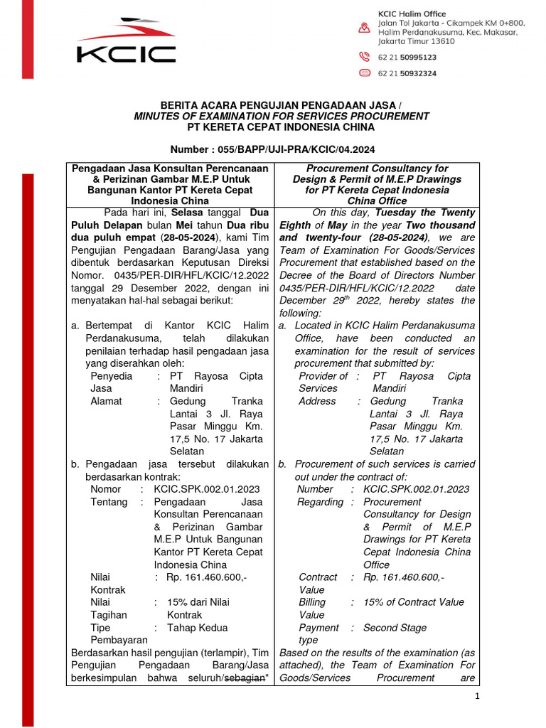 055 BAPP UJI-PRA 28052024 Jasa Konsultan Perencanaan & Perizinan Gambar ...