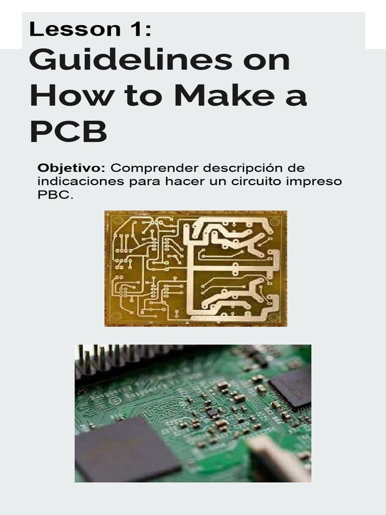BENJAMIN CAVIEDES - (3A 510) Lesson 1: Guidelines On How To Make A PCB ...