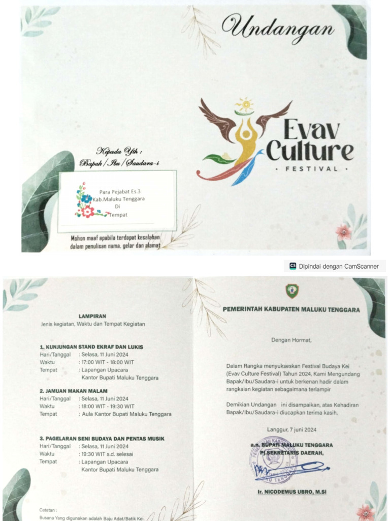 ECF - Undangan Pejabat Eselon 3 | PDF