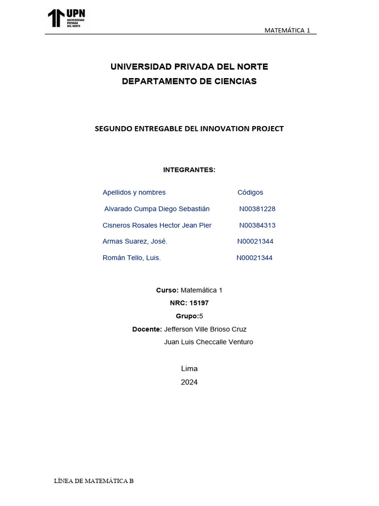 Entregable 2 Proyecto de Innovación Upn | PDF | Inteligencia artificial | Inteligencia (IA) y ...