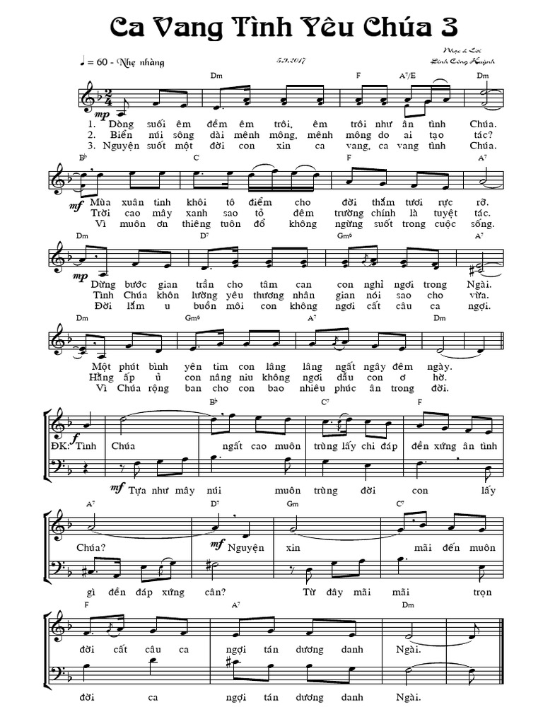 CaVangTinhYeuChua3 DCH | PDF