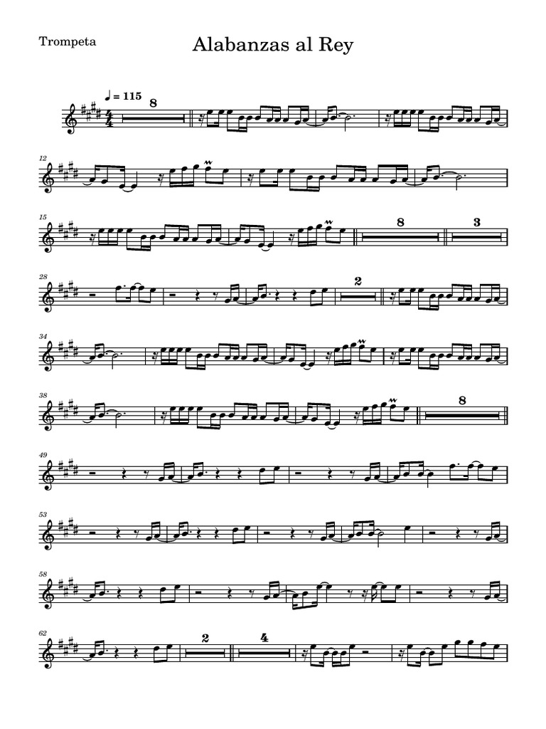 Alabanzas Al Rey-Trompeta | PDF