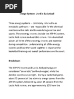 Energy Systems in Basketball Performance | PDF | Cellular Respiration ...