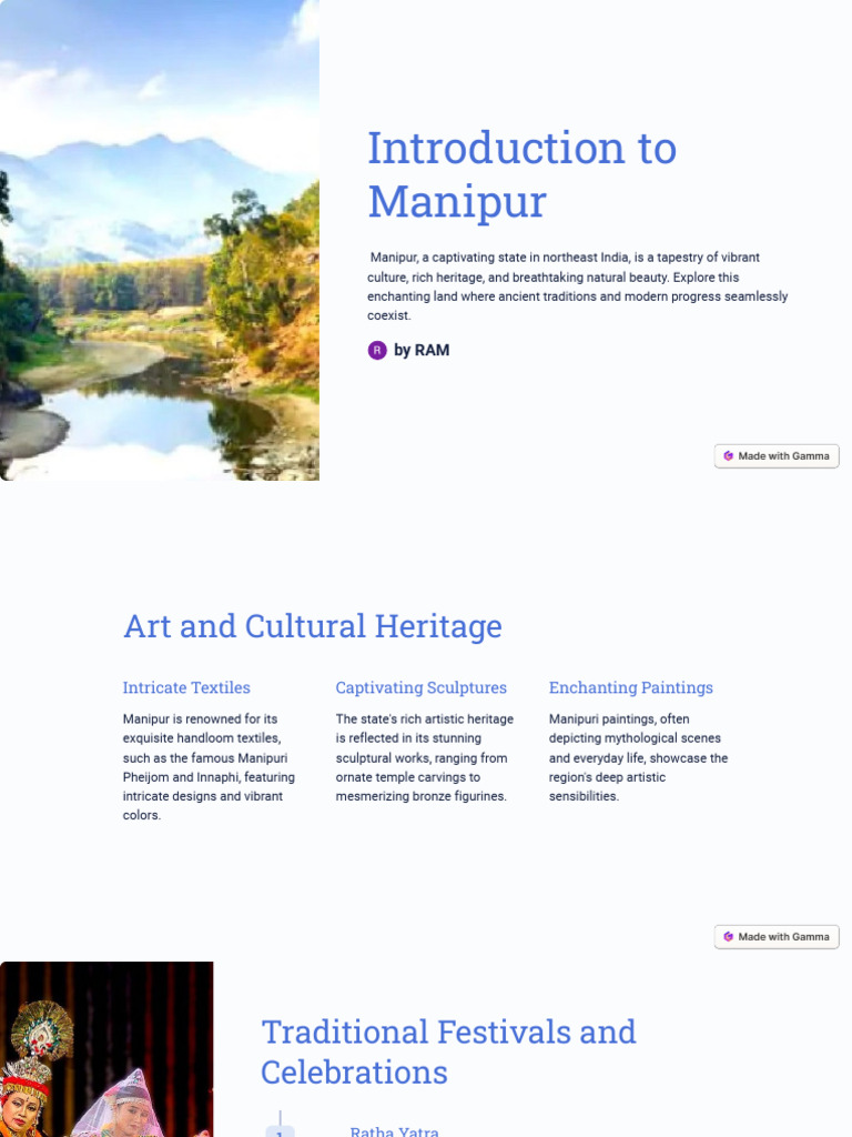 Introduction To Manipur: by RAM | PDF | Social Science
