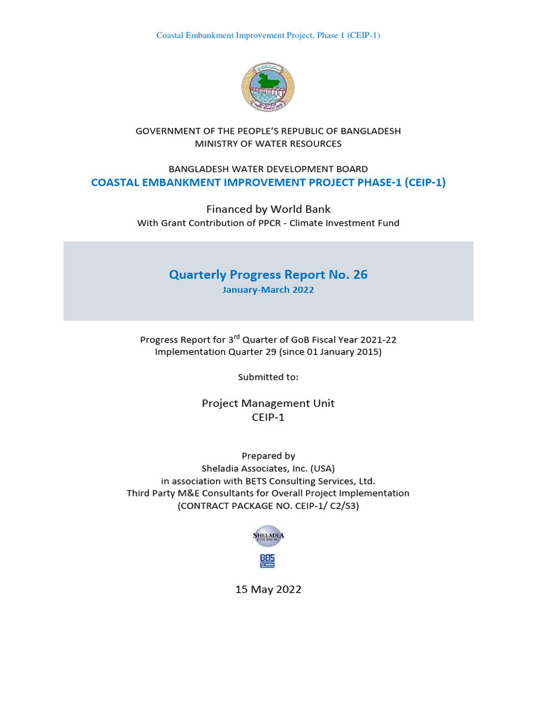 Project Progress Report | PDF | Environmental Impact Assessment