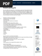 Air Assault School Packing List | PDF