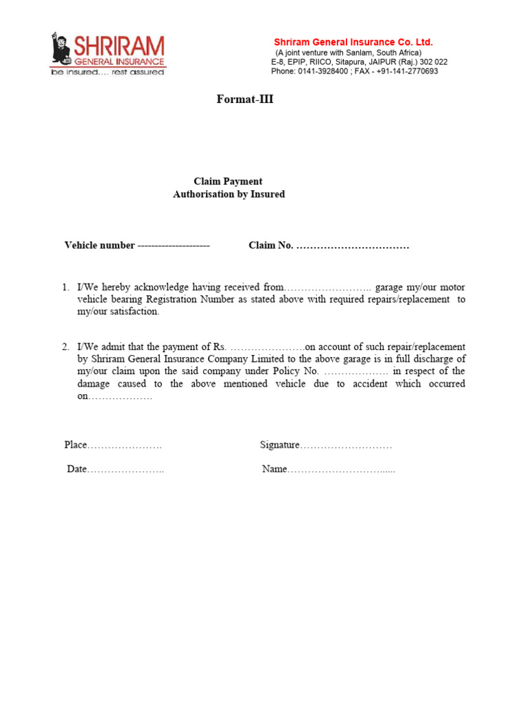 Garage Satisfaction Voucher-III | PDF