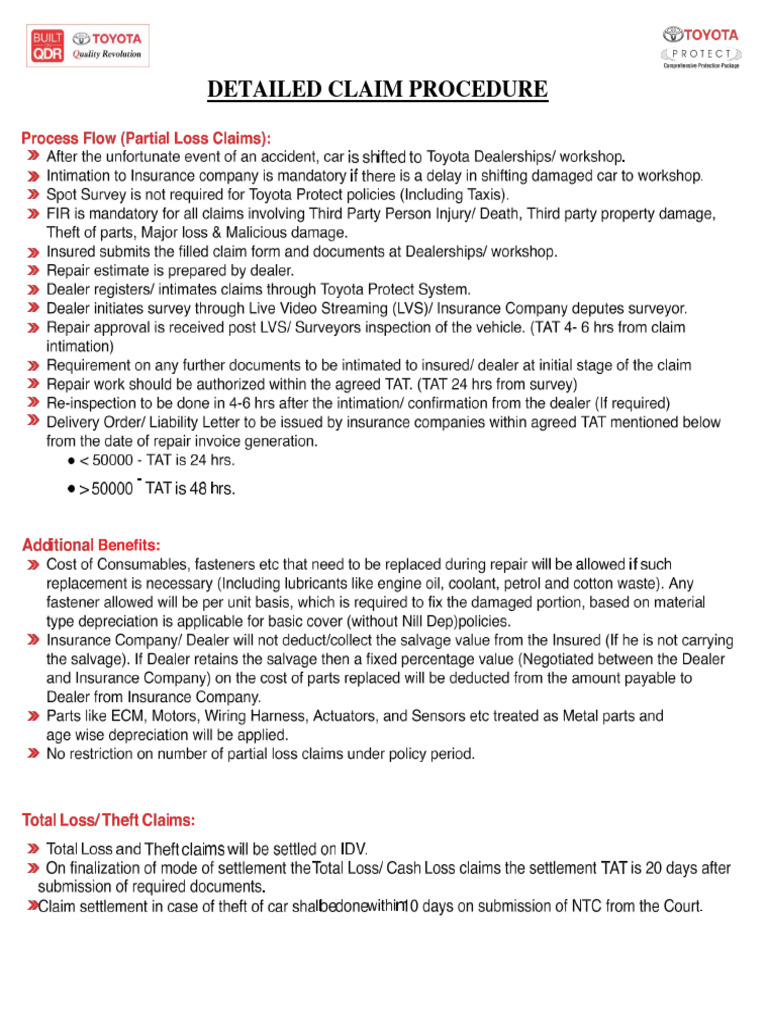 Detailed Claim Process Final | PDF