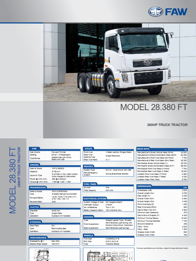 J5N 28380FT 64-Faw | PDF | Truck | Axle