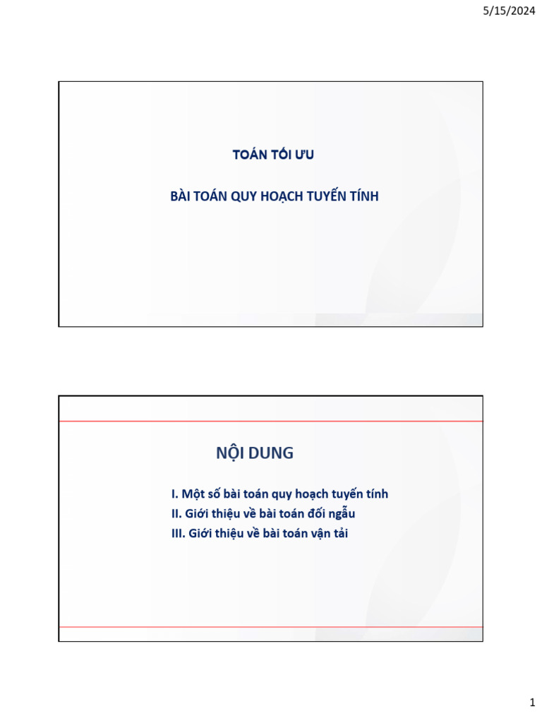 Toan Toi Uu - V01 | PDF