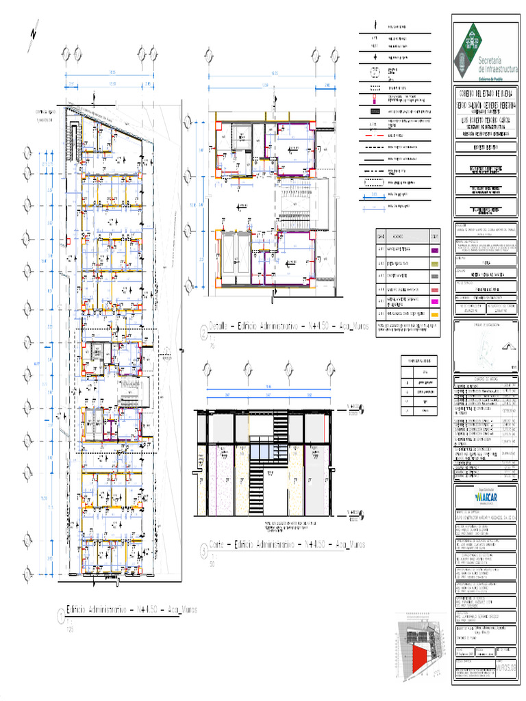 MUROS-09 - Edificio Administrativo - Acabados Muros N +4-50 | PDF
