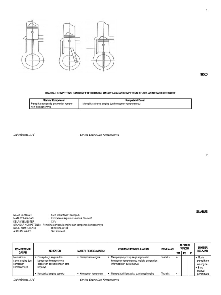 RPP Service Engine Dan Komponennya OK | PDF