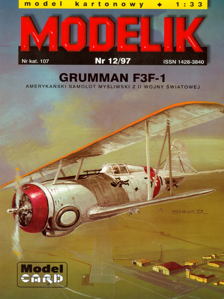 Model Card 107 - Grumman F3F-1 (1-33) | PDF