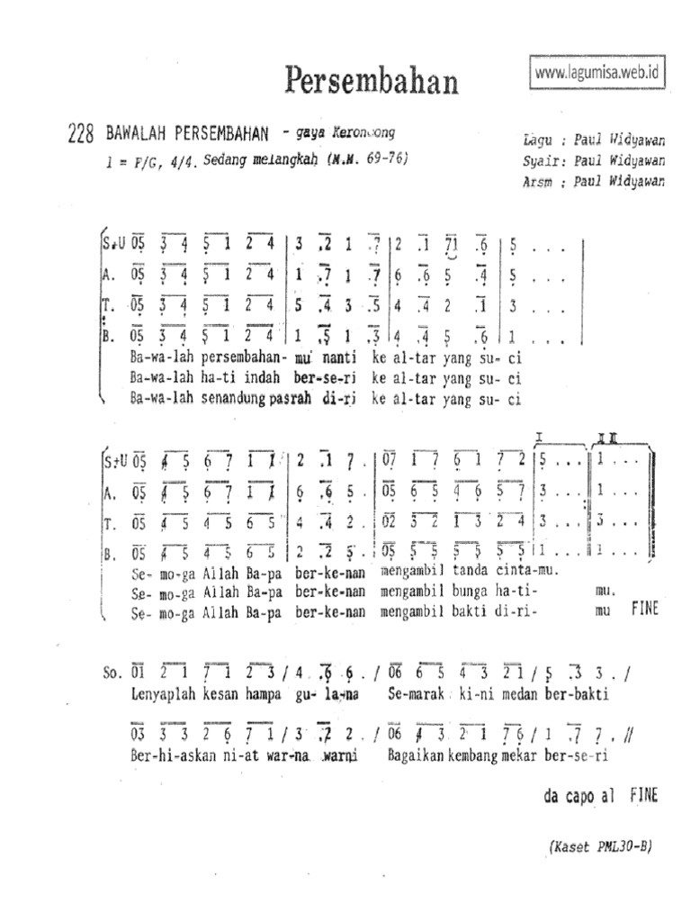 Bawalah Persembahanmu | PDF