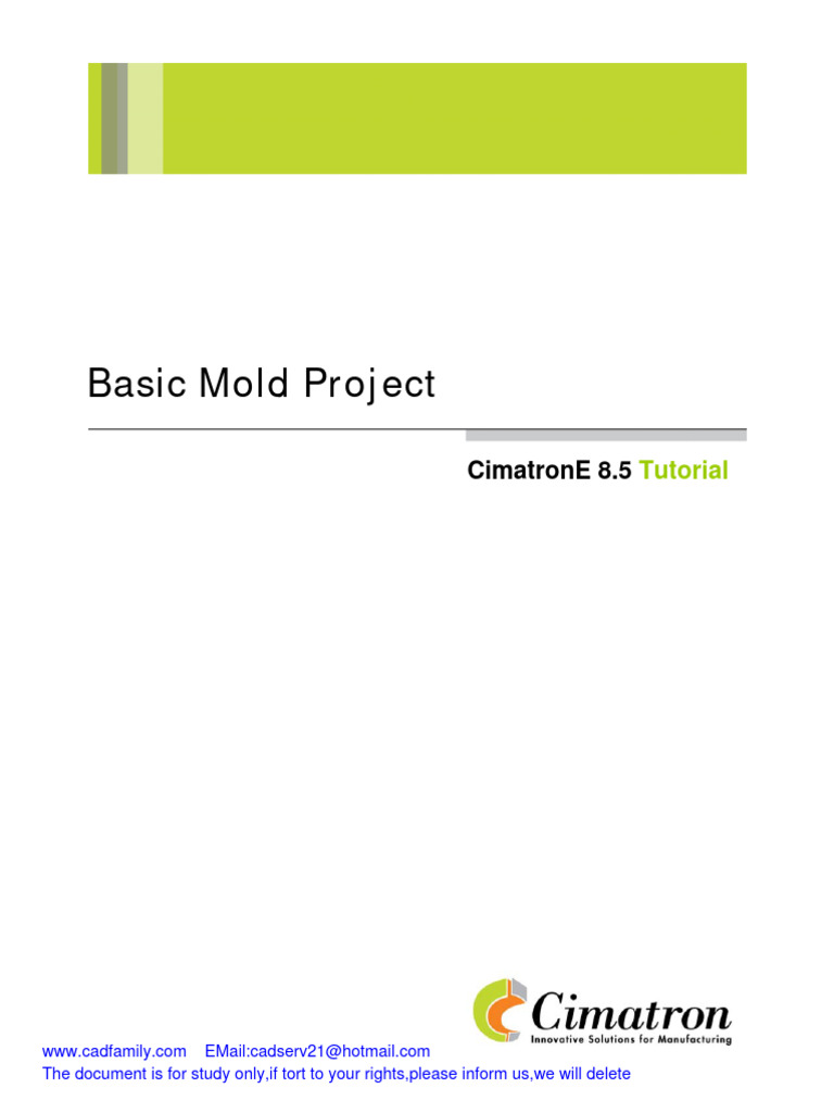 Cimatron Mold Project Basic Course | PDF | Icon (Computing) | Computing