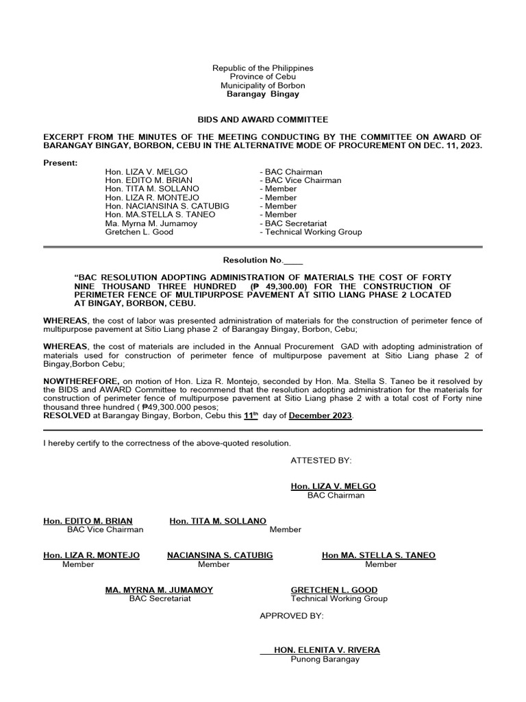 CONSTRUCTION OF PERIMETER FENCE 2024 | PDF