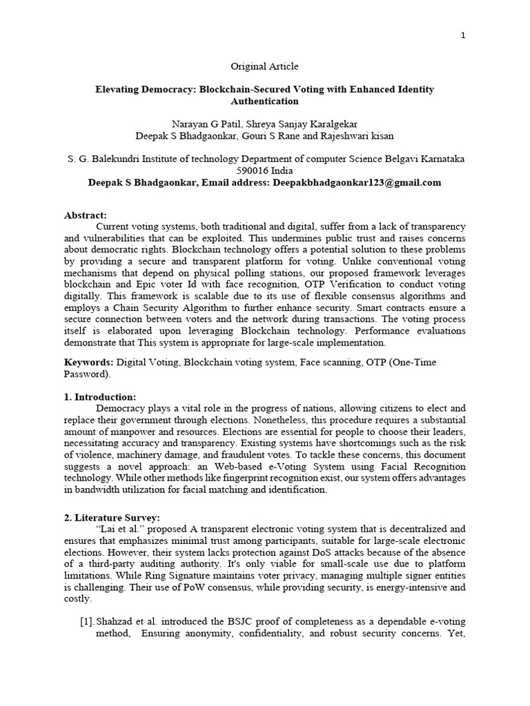 Full Manuscript | PDF | Electronic Voting | Security