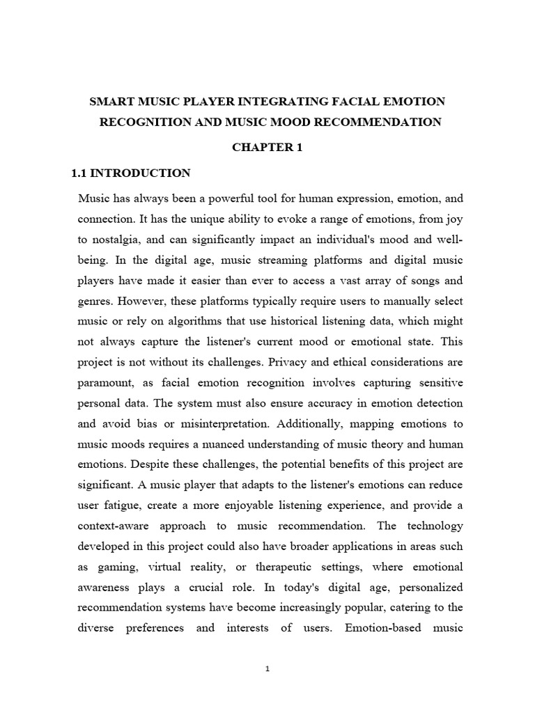 Smart Music Player Project Pdf Deep Learning Machine Learning