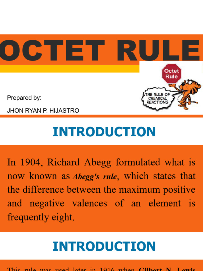 Chemistry Students: Octet Rule Basics | PDF | Science & Mathematics