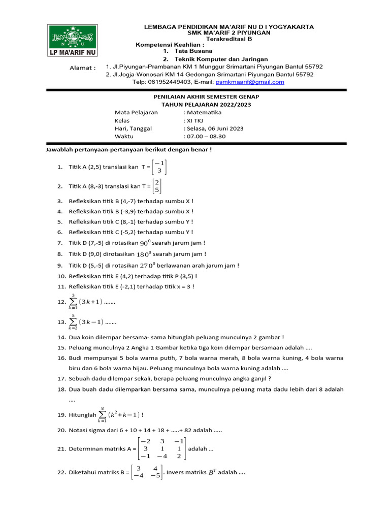 Soal PAS Genap | PDF