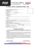 Hostel Admission Form Template | PDF | Affidavit | Meal